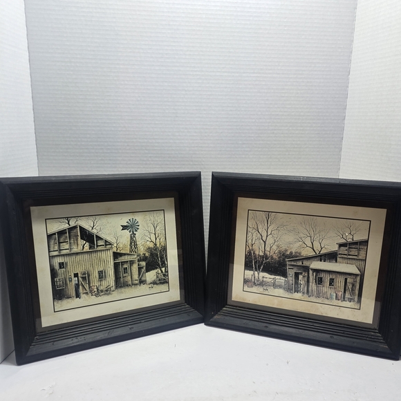 Robert Nidy | Art | Vintage Pair Robert Nidy Old Country Barn Wood ...